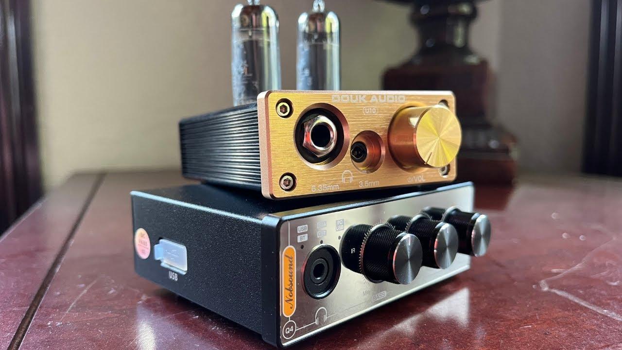 Douk Audio U10 Mini Tube Headphone Amplifier & Nobsound Q4 USB DAC ...