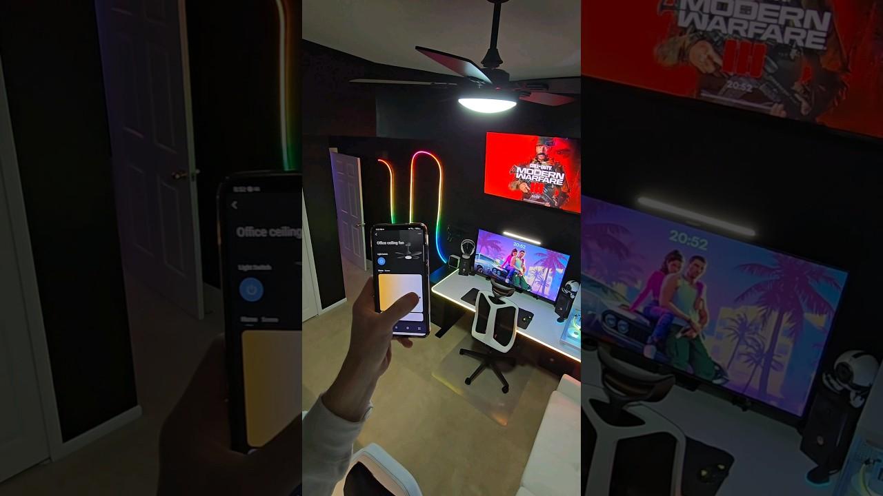 NEW CEILING LIGHT FOR MY GAMING SETUP 💡🎮 #gamingsetup #gamingcommunity ...