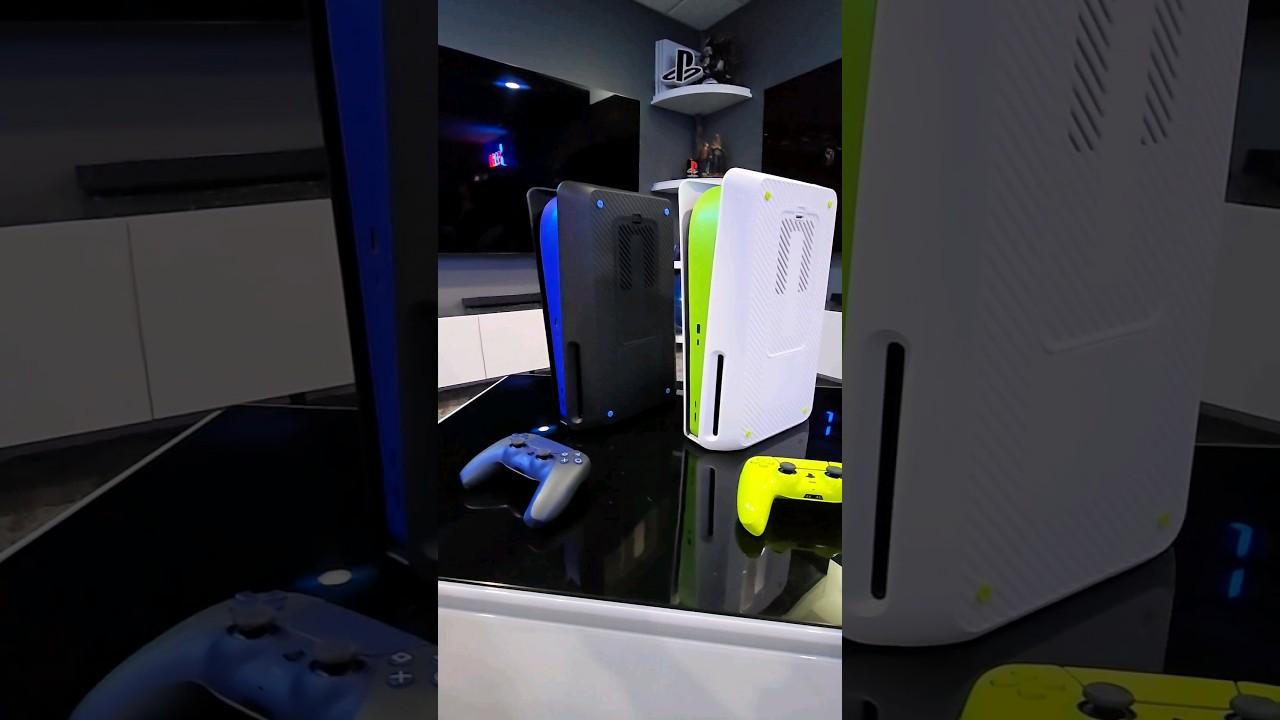 New PS5 Plates INSTALLED 💚💙 #Gamer #PS5 #Setup #Viral Dark Fusion ...