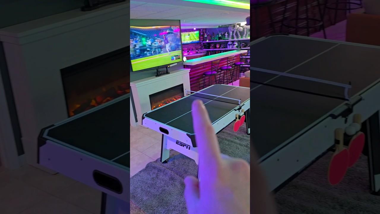 QUICK BASEMENT GAME ROOM TOUR 🔥🌌 #gamingsetup #viral #housetour #gamer - HomeTheaterReview