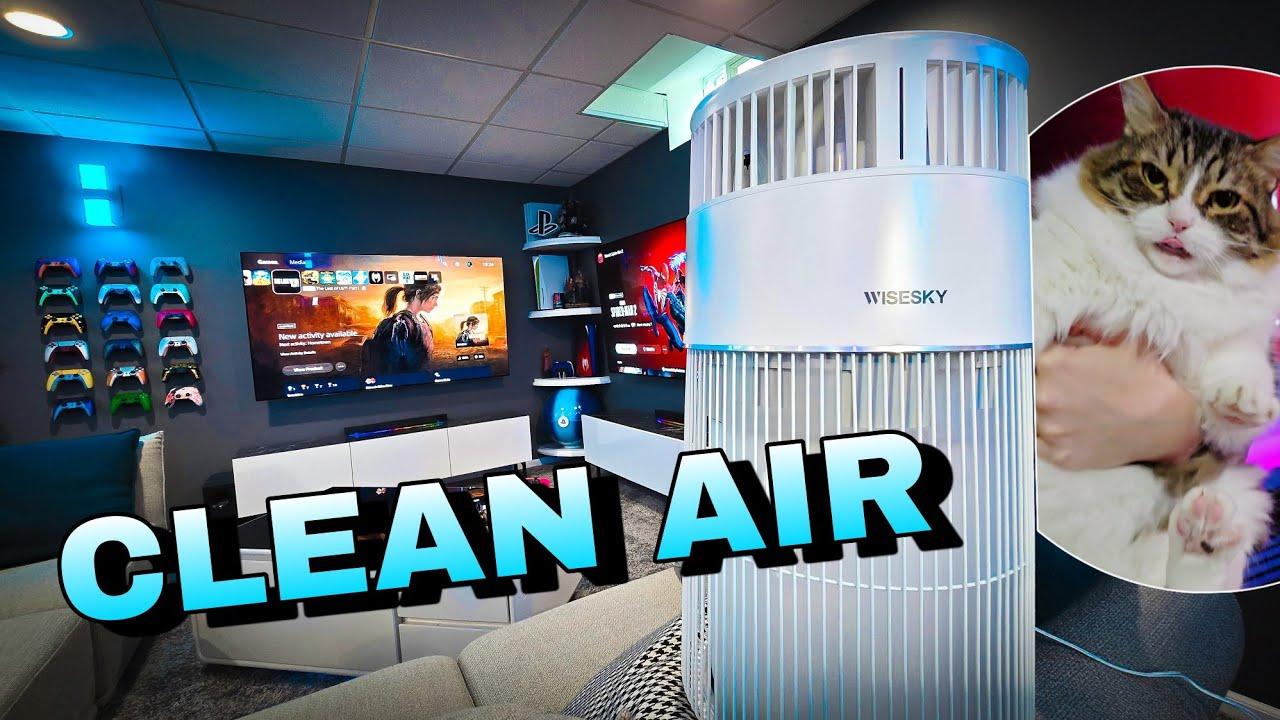 How I MANAGE CATS in my GAMING SETUP 🐈🎮 - WISESKY Air Purifier REVIEW - HomeTheaterReview