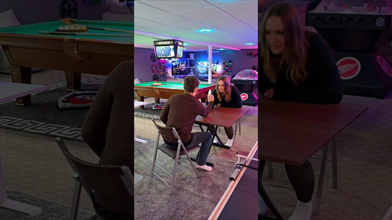 PERFECT TRANSFORMING TABLE FOR GAME ROOM PARTY NIGHT 🔥🃏 #gamingsetup # ...