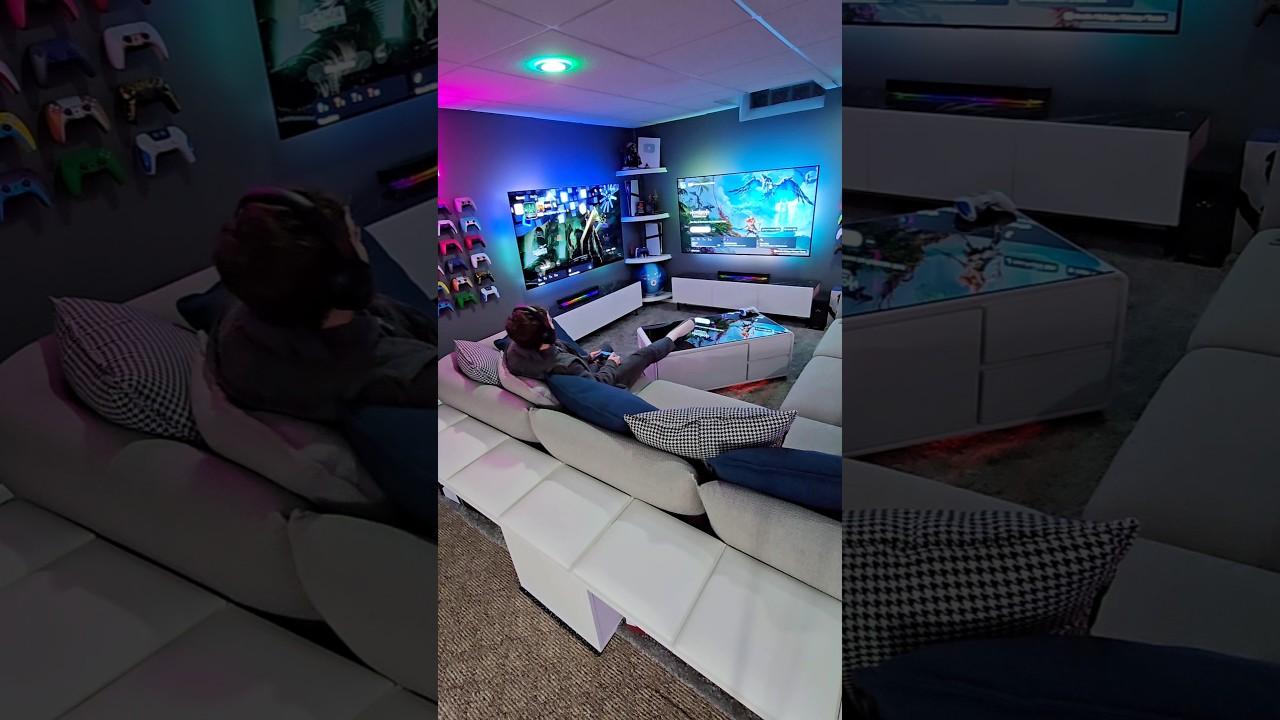 This is why I DON'T LEAVE MY HOUSE 🔥🎮Can't beat GAMING all weekend! #Gamer #setup #PS5 (CUKTECH ...