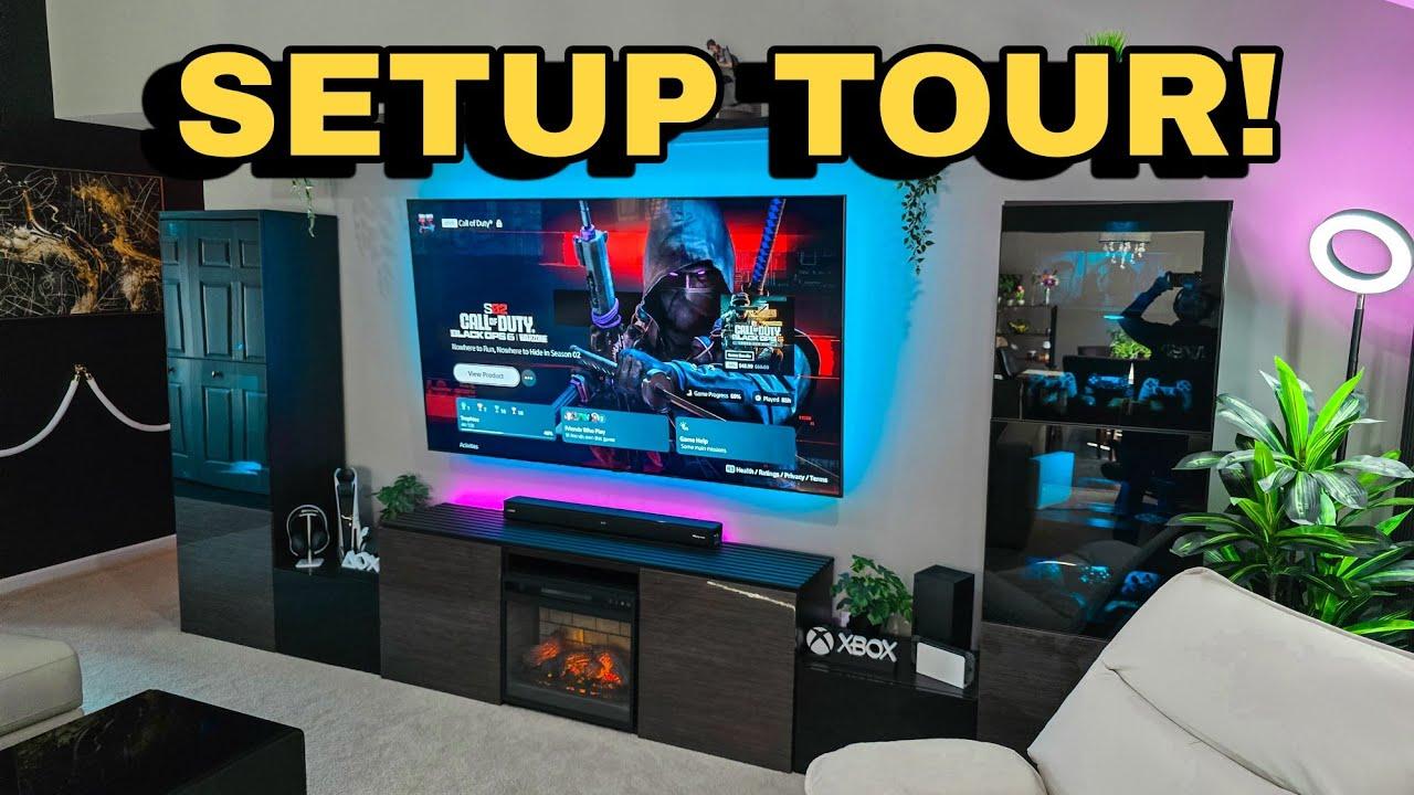ULTIMATE GAMING SETUP - 2025 LIVING ROOM TOUR - PS5, XBOX, SWITCH, 85 ...