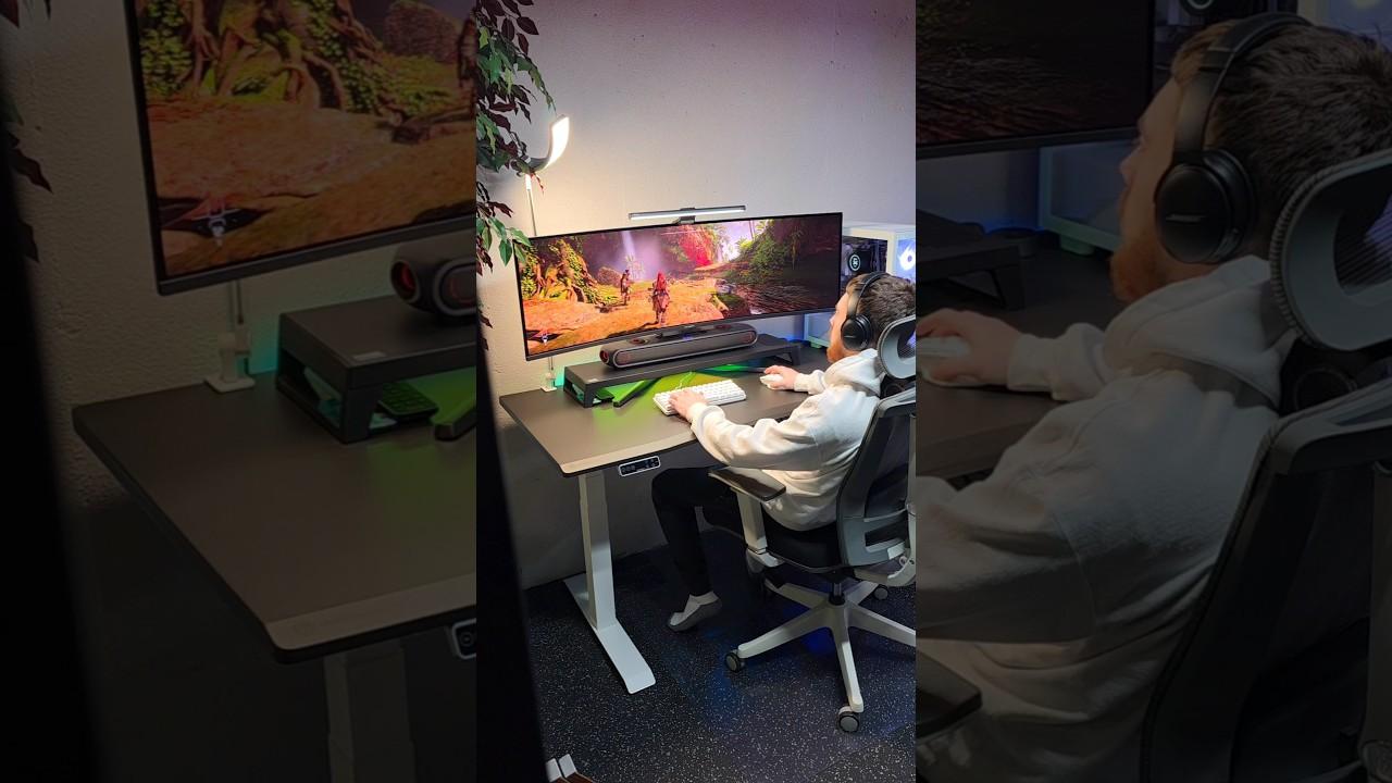 I REBUILT my Secret GAMING SETUP for a 49" OLED Gaming Monitor! 🔥😮 # ...