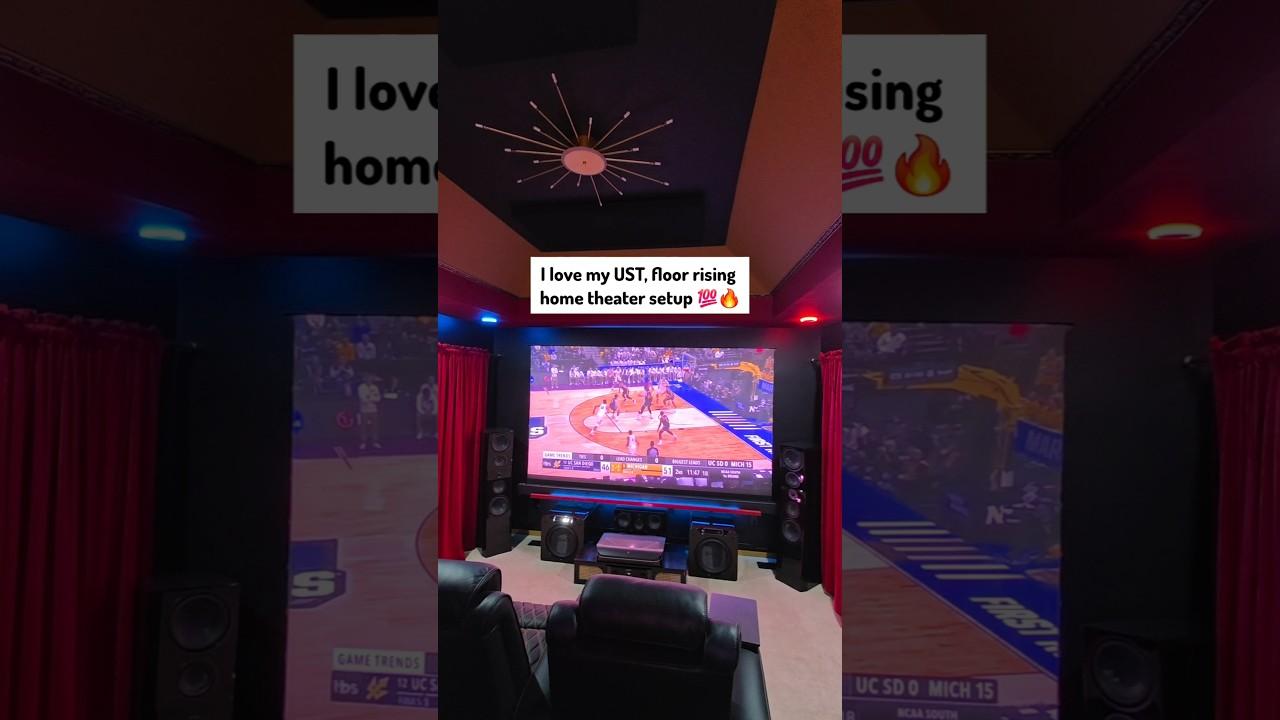 Watching MARCH MADNESS on 4K, 120" theater quality screen! 🏀💯 # ...