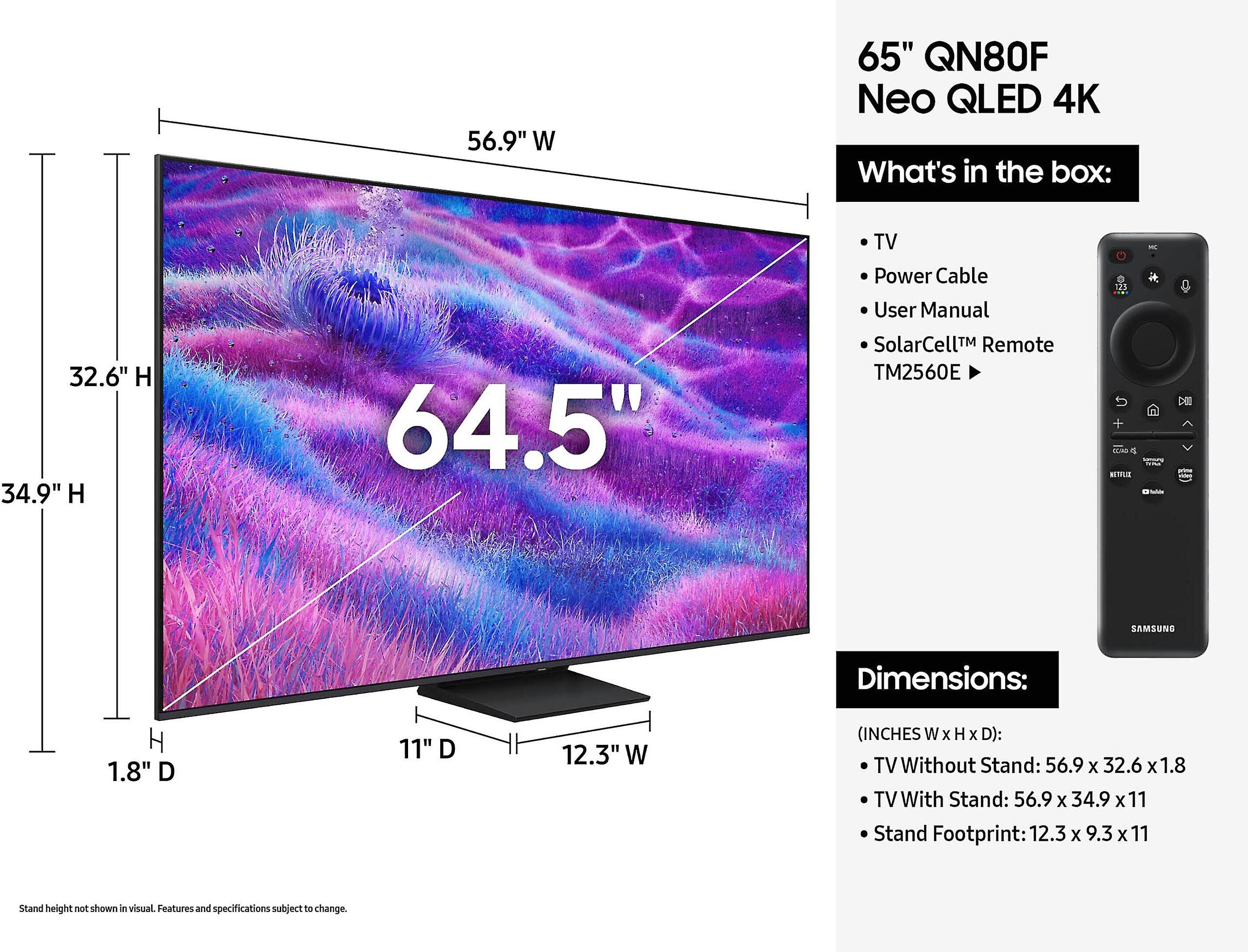 Samsung 65" QN80F Neo QLED 4K TV vs Samsung 65" OLED S95F 4K Smart TV ...