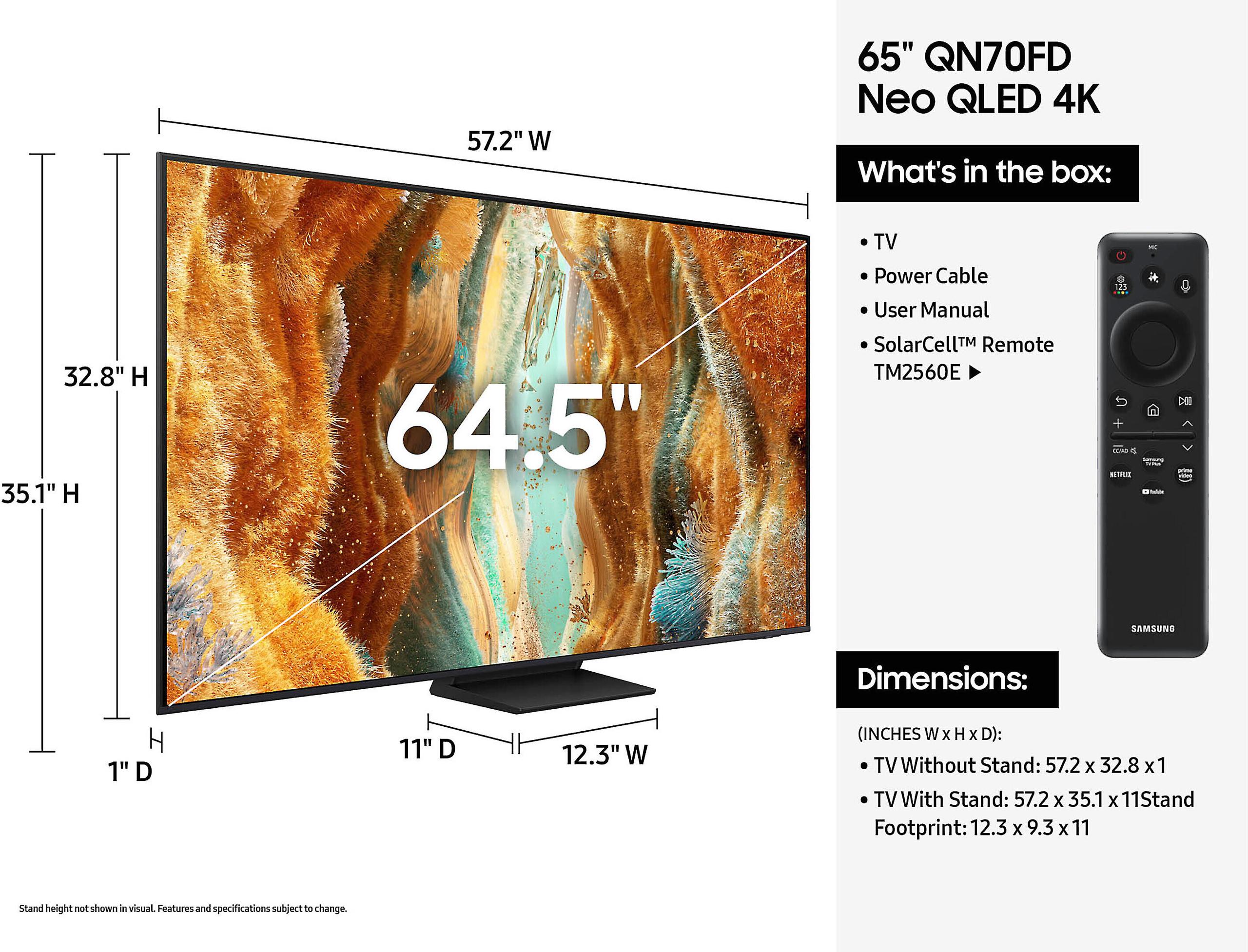 Samsung 65-Inch Q7F Series QLED Smart TV 2025 Display vs Samsung 65 ...