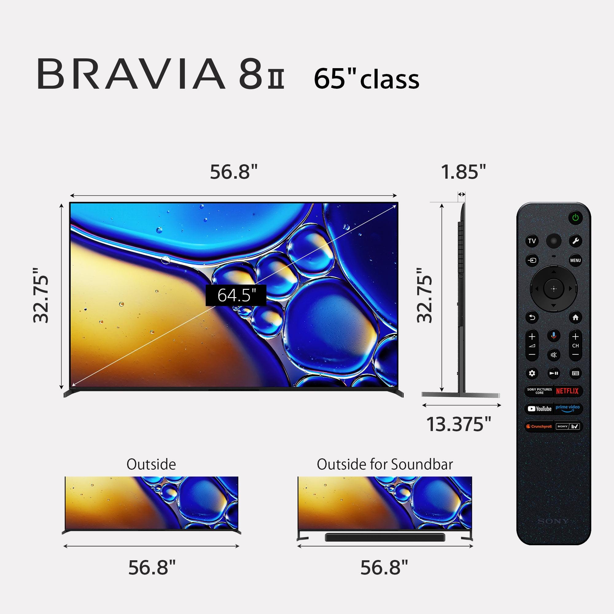 Sony BRAVIA 8 II 65" QD-OLED 4K Google TV 2025 vs Sony BRAVIA 9 65" 4K UHD Mini LED QLED Smart ...