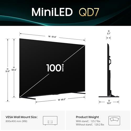 Hisense 100-Inch QD7 Series Mini-LED 4K Smart TV vs TCL 115" QM7K ...