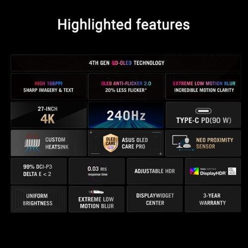 ASUS ROG Strix OLED XG27UCDMG 27" 4K 240Hz Gaming Monitor vs Samsung 27 ...