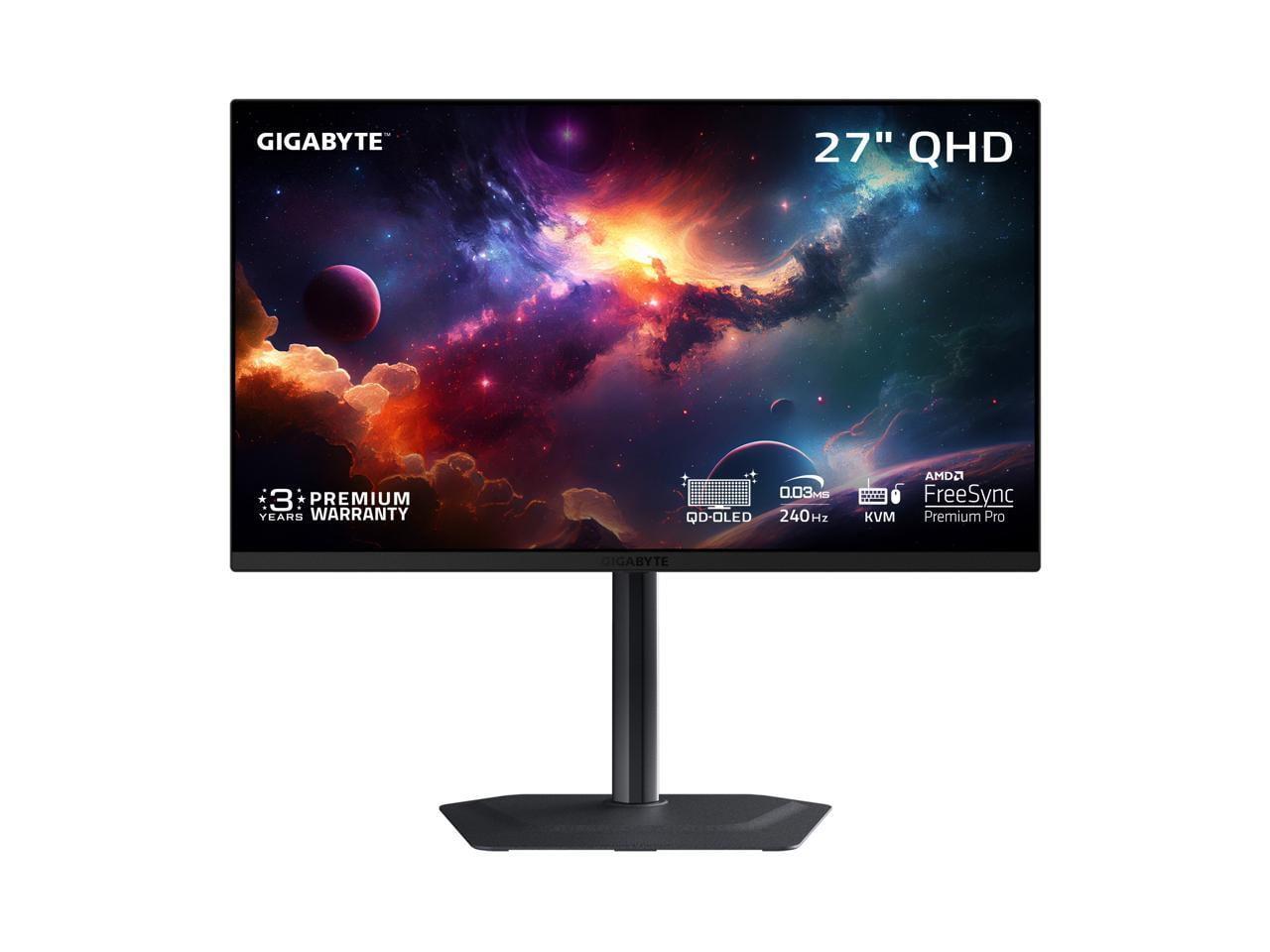 GIGABYTE MO27Q2 27" QD-OLED QHD 240Hz Gaming Monitor vs LG UltraGear 27" OLED QHD 480Hz Gaming ...