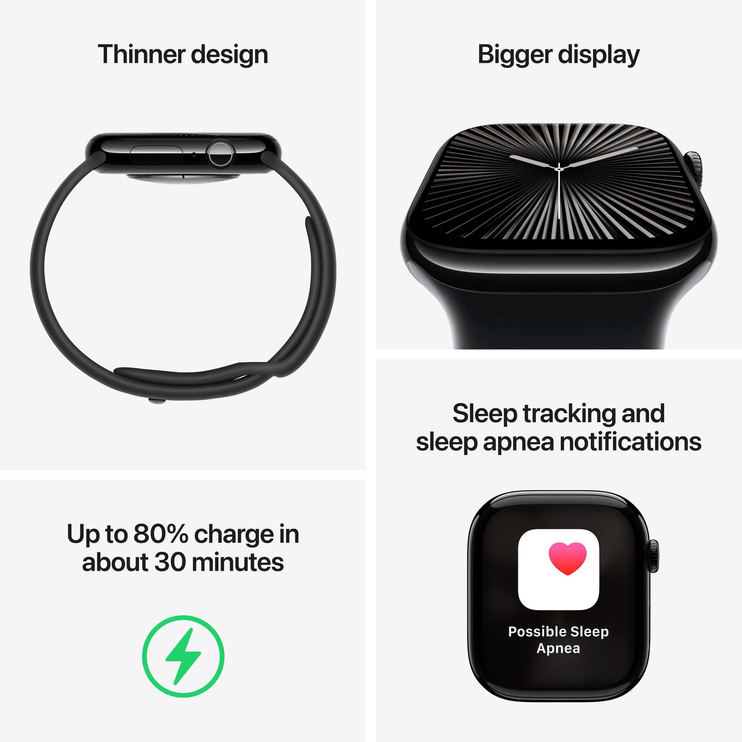 Apple Watch Series 10 GPS + Cellular 42mm Aluminum Smartwatch vs Apple ...